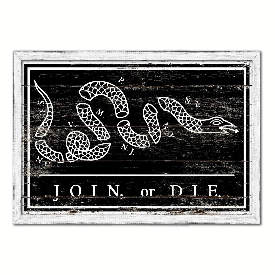 US Join or Die Snake Colonial Revolutionary War Black Military Flag ...