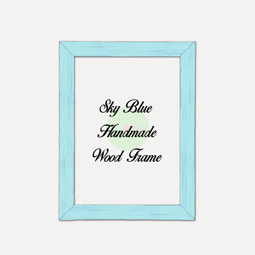 Sky Blue Wood Frame, Wholesale, Farmhouse, Shabby Chic, Distressed ...