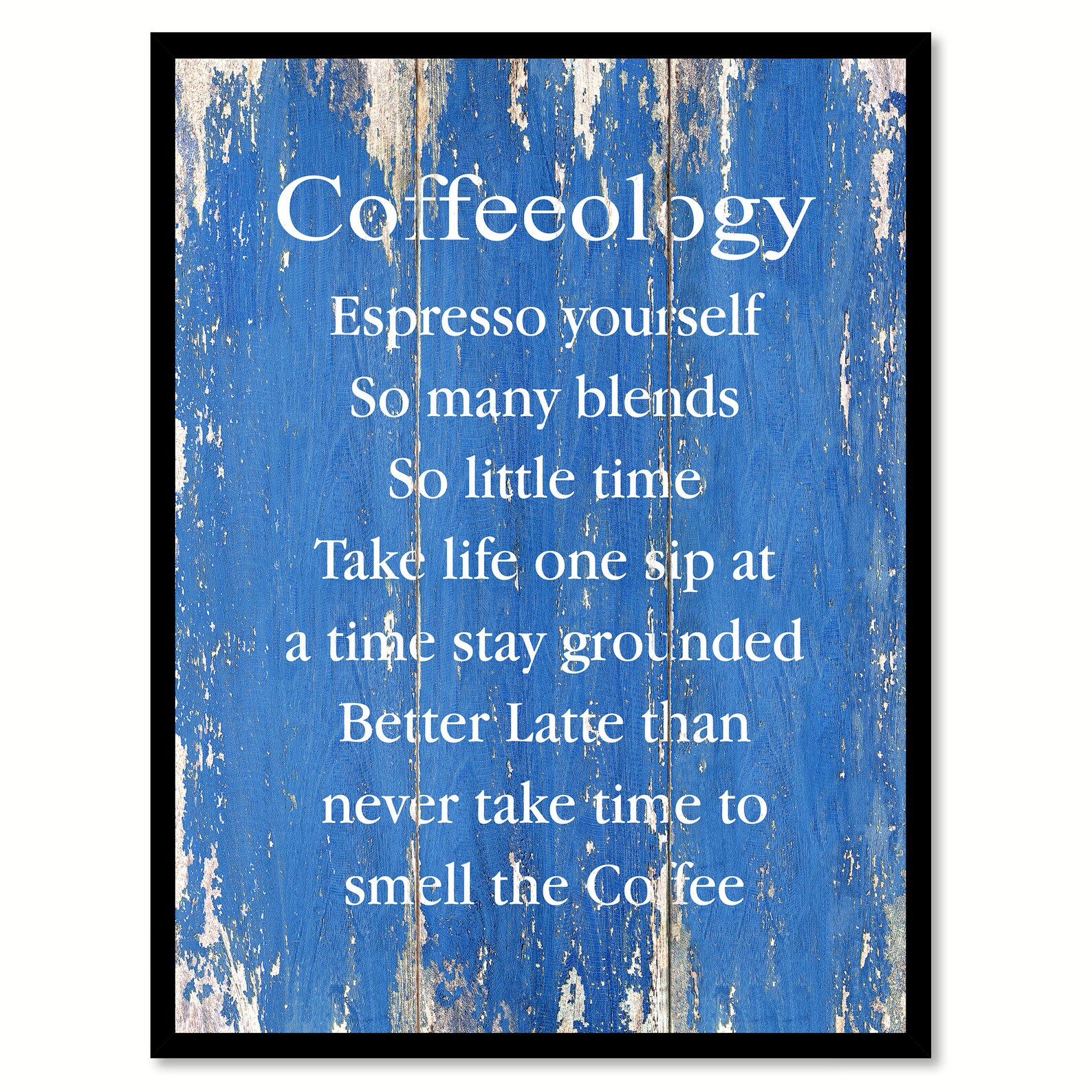 Coffeeology the Coffee Quote Saying Canvas Wall Art Home Decor With ...