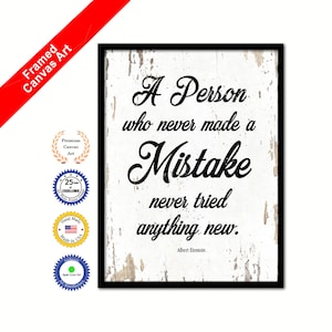 A Person Who Never Made A Mistake Albert Einstein Quote Saying Color ...