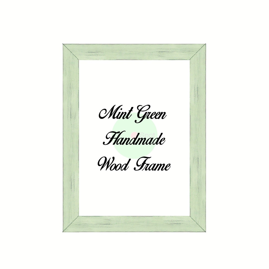 Mint Green Wood Frame, Picture, Photo, Poster, Canvas, Art, Artwork ...