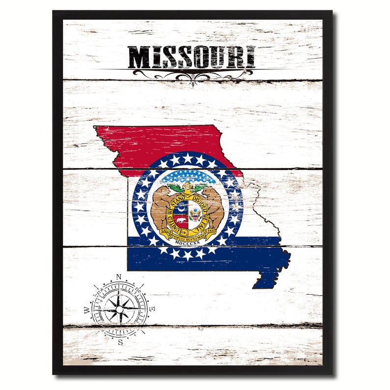 Missouri State Vintage Flag Gifts Home Decor Wall Art Canvas - Etsy