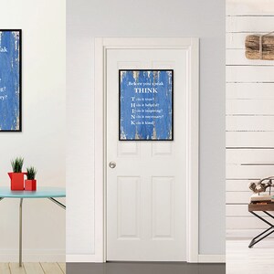 Before You Speak Think Quote Saying Canvas Print Picture Frame Home ...
