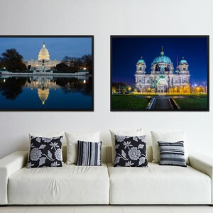 Capital Washington DC Landscape Photo Canvas Print Pictures Frames Home ...