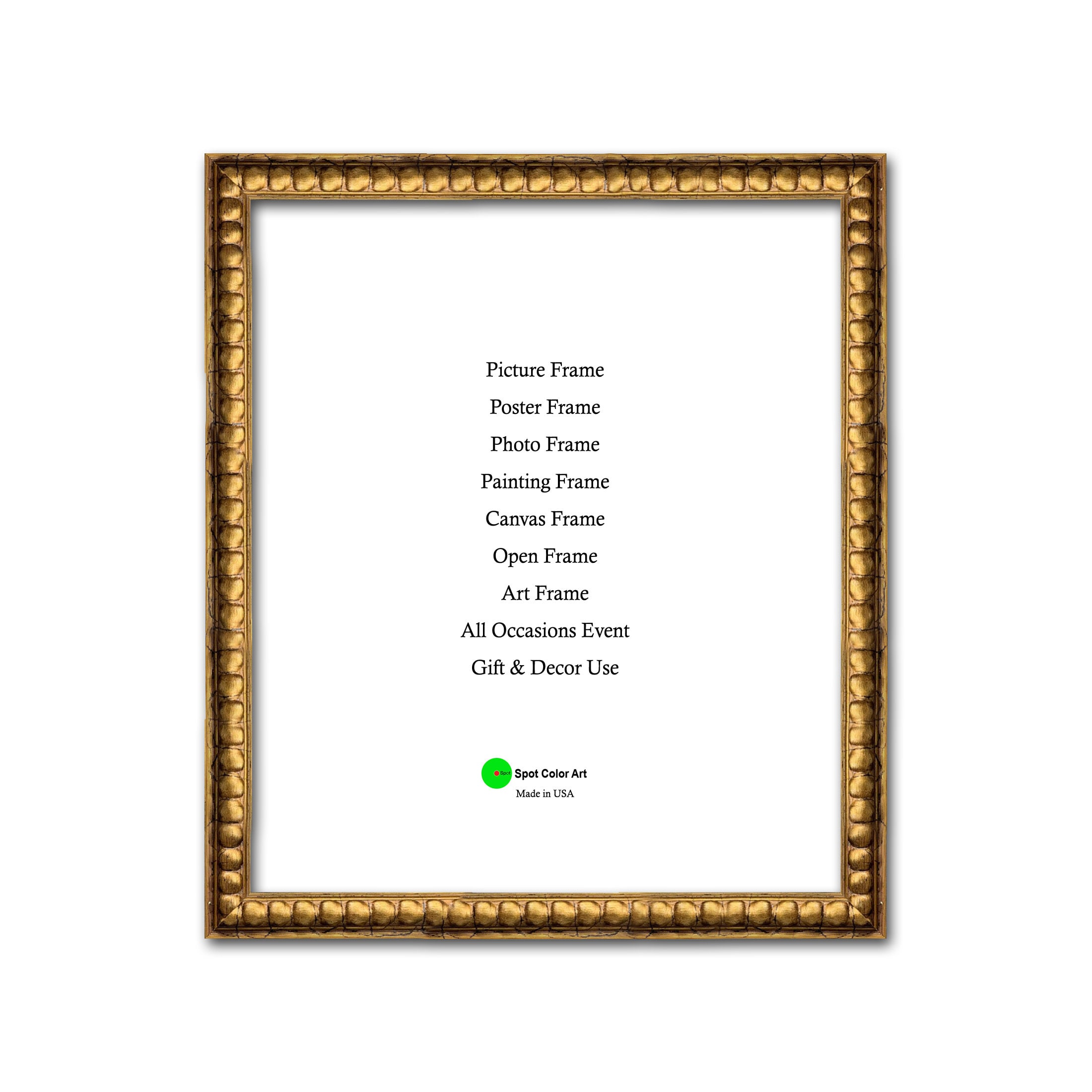 Gold Victorian Bead Wood Frame Perfect Antique Picture Photo Art ...