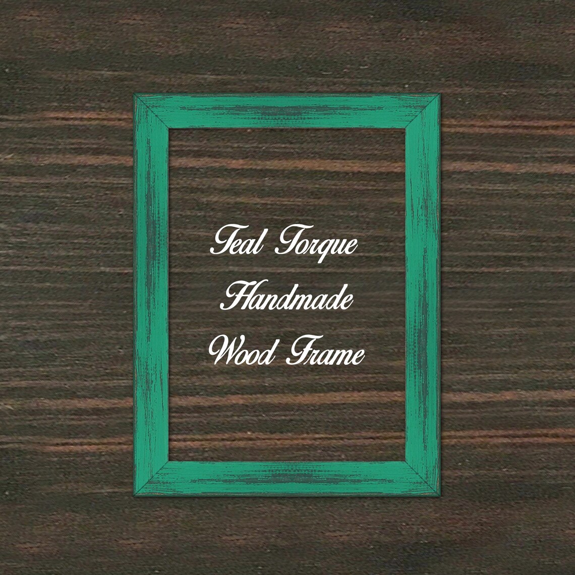 Teal Torque Wood Frame, Wholesale, Farmhouse, Shabby Chic, Distressed ...