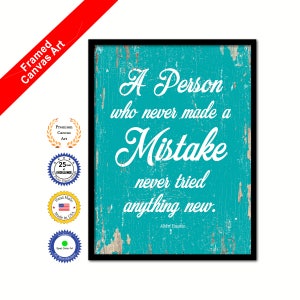 A Person Who Never Made A Mistake Albert Einstein Quote Saying Color ...