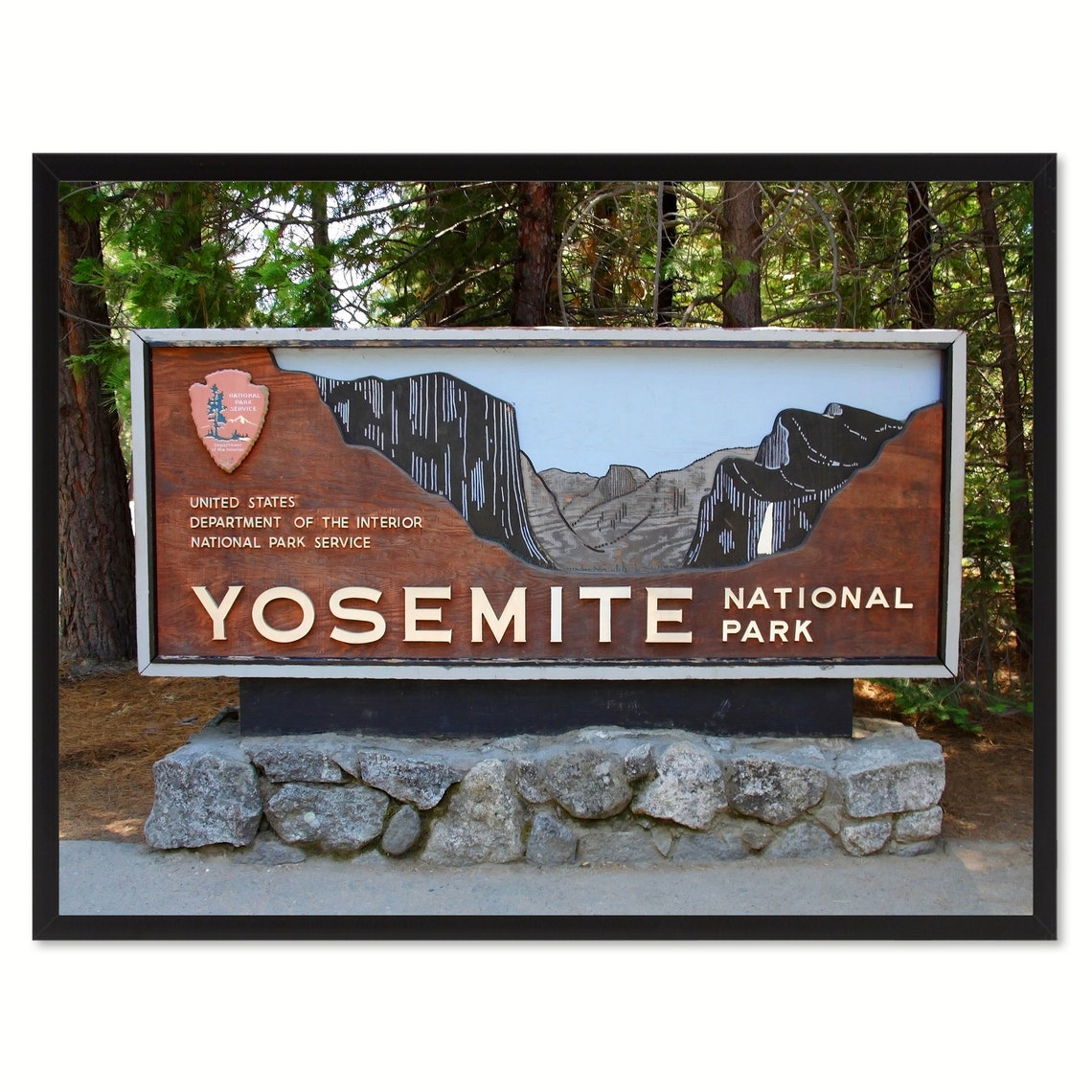 Yosemite National Park Sign Landscape Photo Canvas Print - Etsy