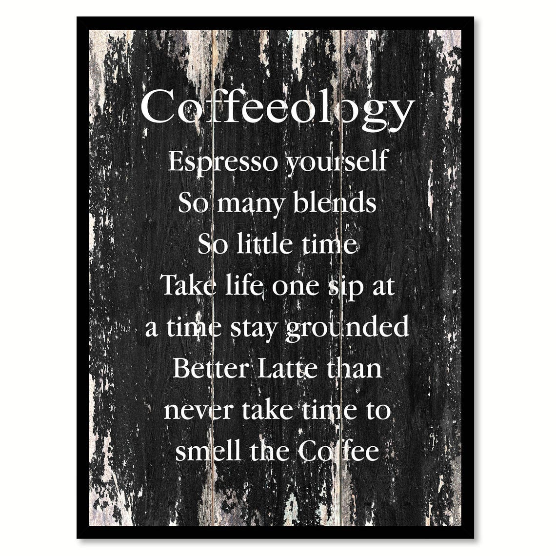 Coffeeology the Coffee Quote Saying Canvas Wall Art Home Decor With ...