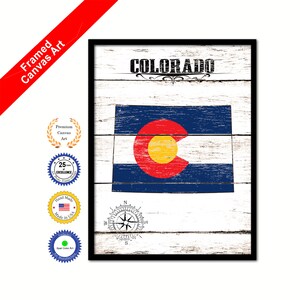 Colorado State Vintage Flag Gifts Home Decor Wall Art Canvas Print With ...