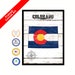 Colorado State Vintage Flag Gifts Home Decor Wall Art Canvas Print With ...