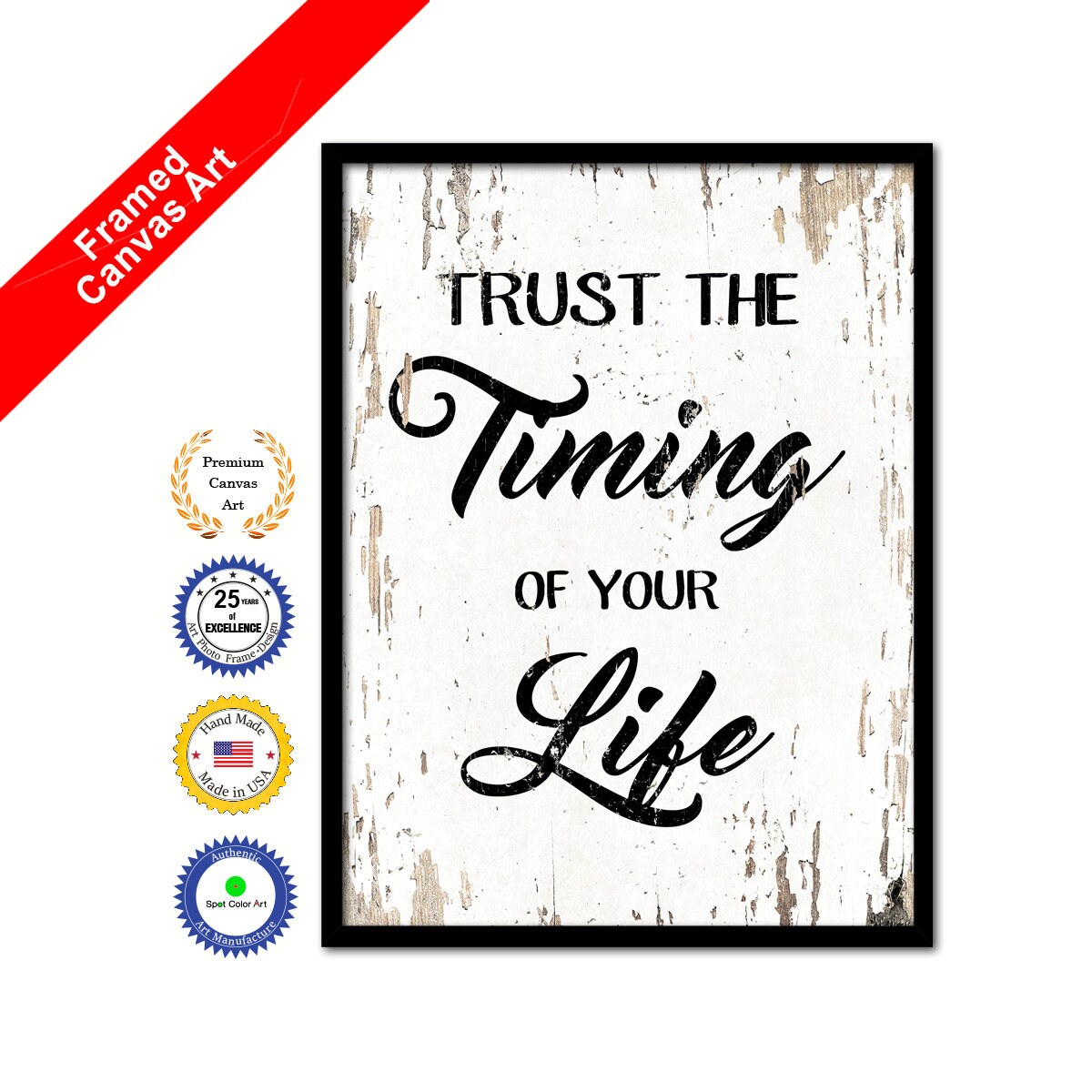 Trust the timing of your life Motivational Quote Saying Canvas | Etsy