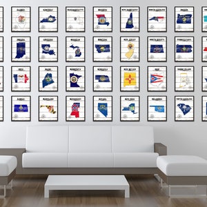 Colorado State Vintage Flag Gifts Home Decor Wall Art Canvas Print With ...