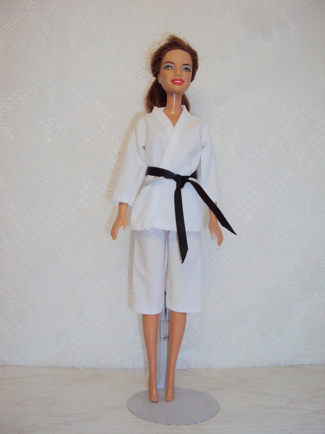 Doll Karate Outfit White Poly-cotton With Black Belt , Handmade - Etsy