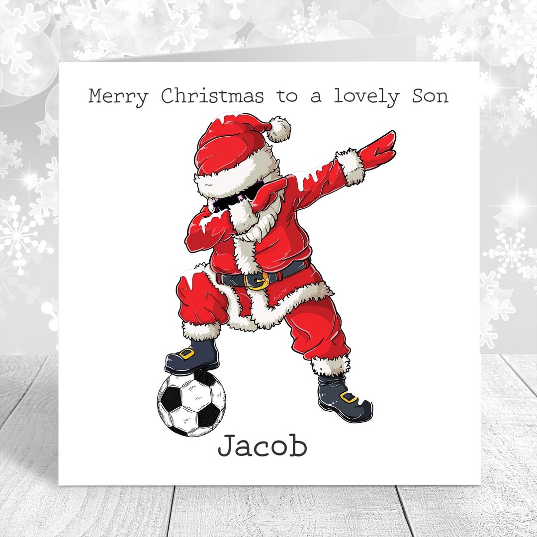 Personalised Funny Santa Christmas Card, Any Name and Relation - Etsy UK