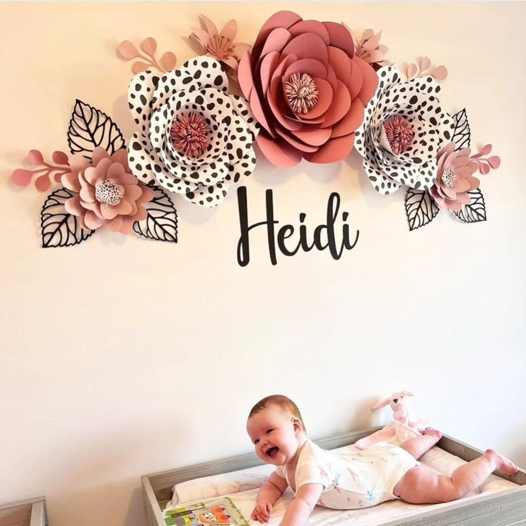 Dalmation Print Paper Flower Display // Dalmation Print Decor for Girls ...