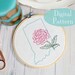 Digital Hand Embroidery Pattern I State of Indiana Outline With Peony I ...