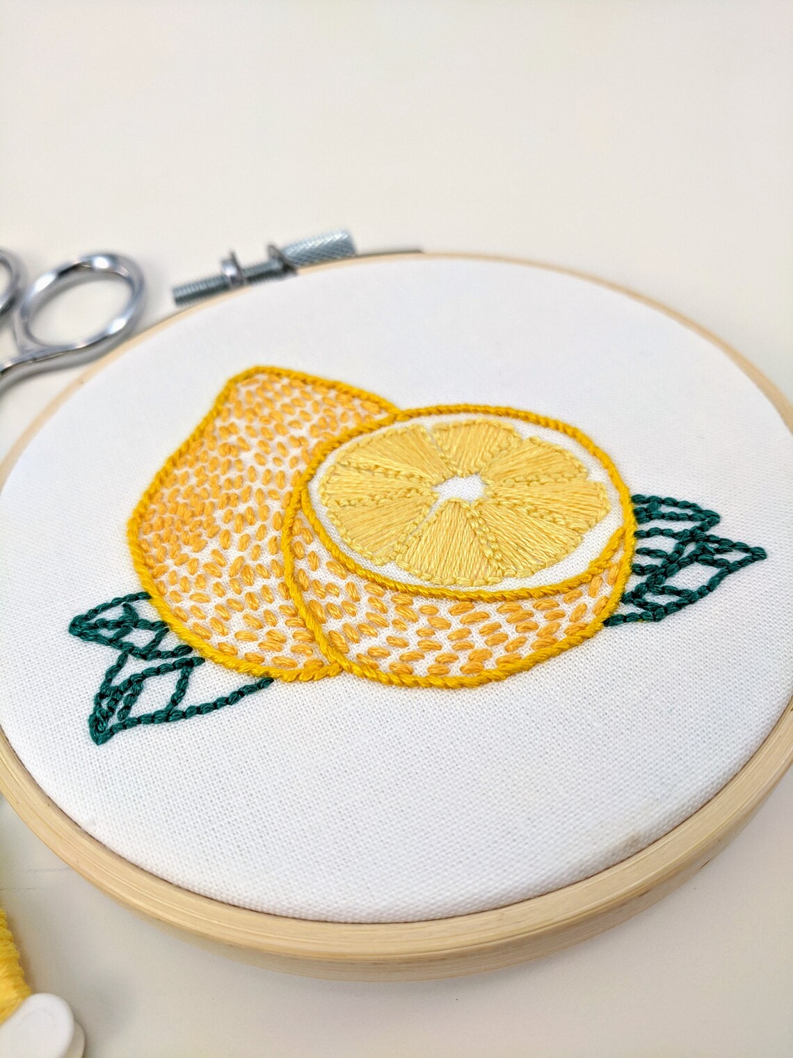 Digital Hand Embroidery Pattern I lemon Sunshine I - Etsy