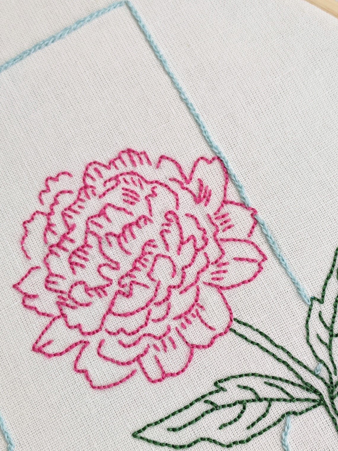 Digital Hand Embroidery Pattern I State of Indiana Outline | Etsy