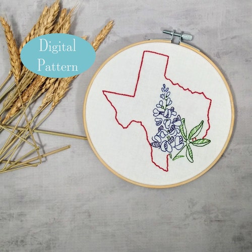 Digital Hand Embroidery Pattern I State of Washington Outline - Etsy