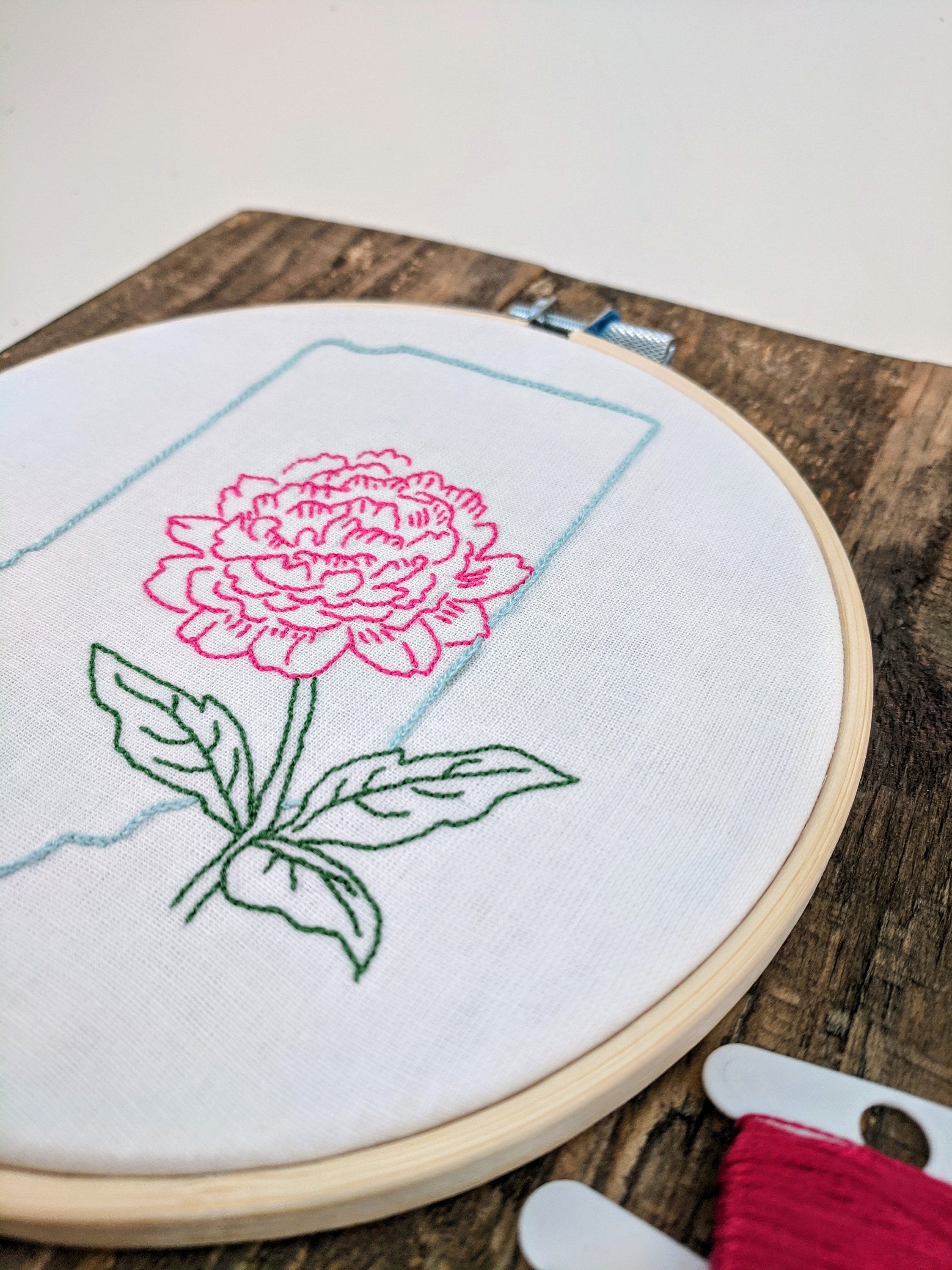 Digital Hand Embroidery Pattern I State of Indiana Outline | Etsy