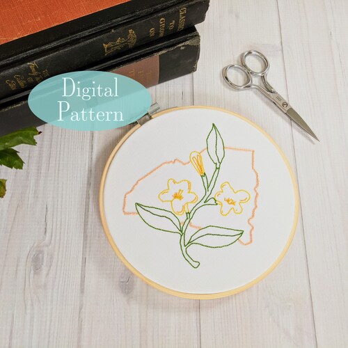 South Carolina State Embroidery Pattern Instant Digital - Etsy