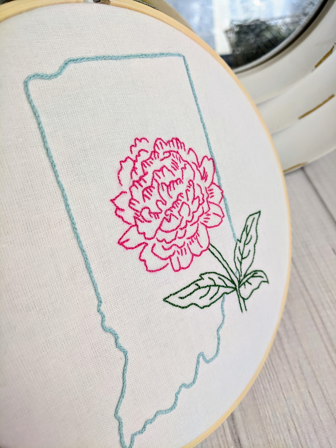 Digital Hand Embroidery Pattern I State of Indiana Outline - Etsy