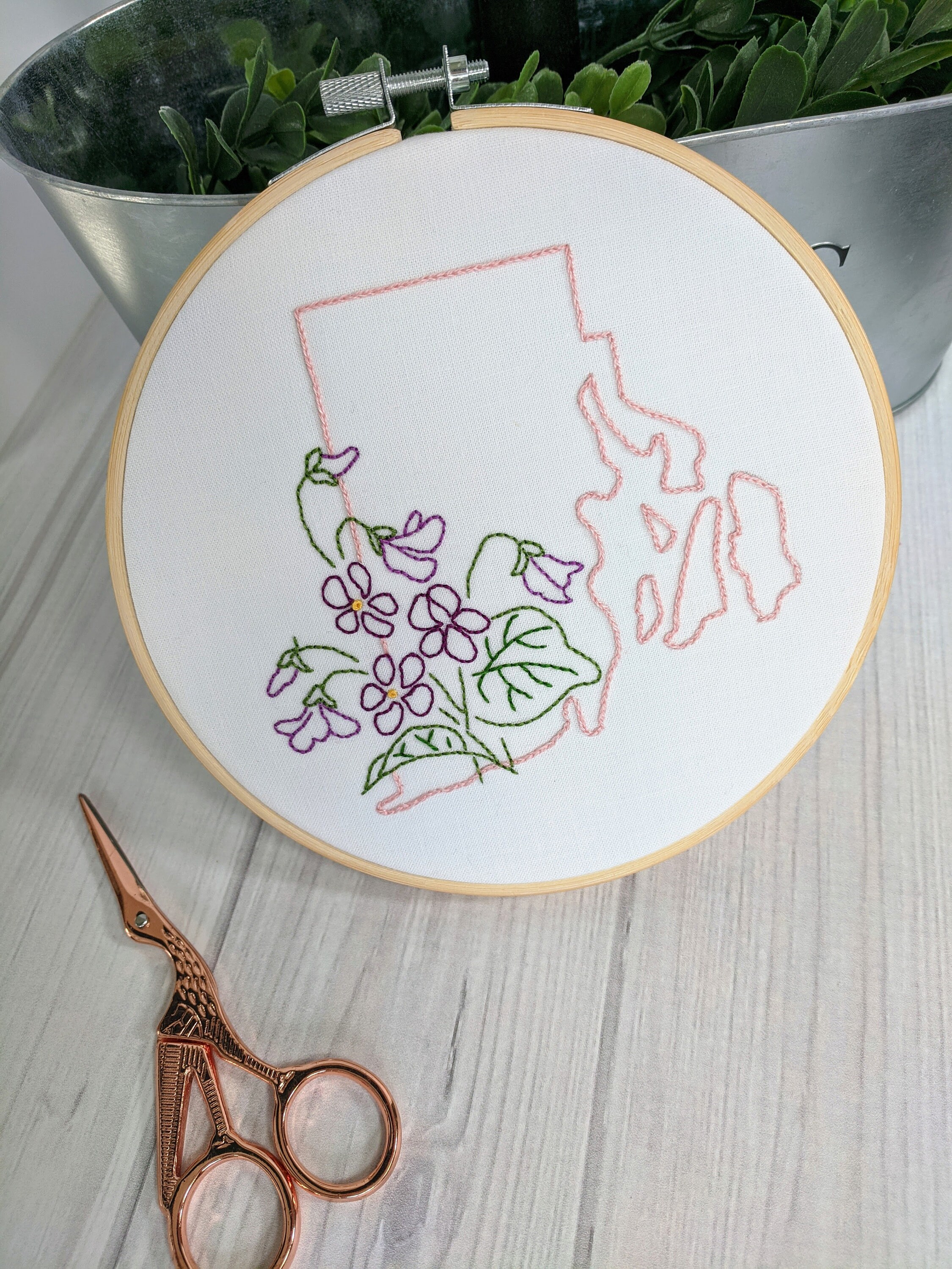 Digital Hand Embroidery Pattern I State of Rhode Island | Etsy