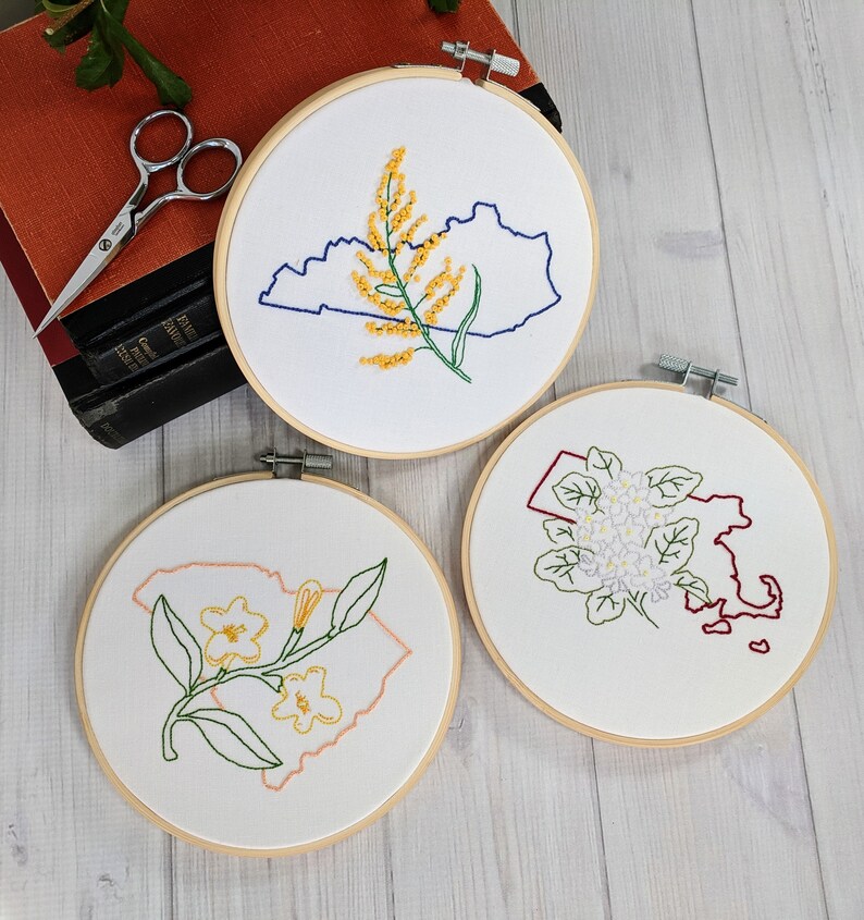 Digital Hand Embroidery Pattern I State of Indiana Outline - Etsy