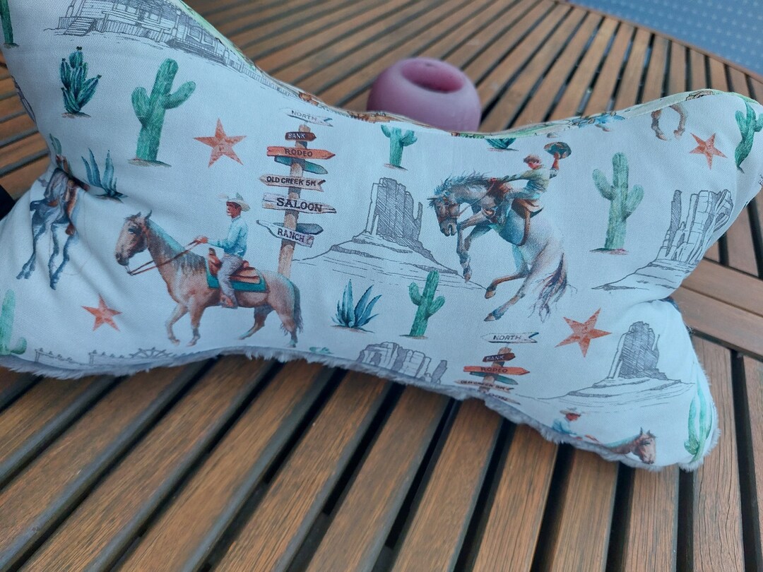 Bone Pillow Western Horses Rodeo Cowboy Reading Bones Relaxation Pillow ...