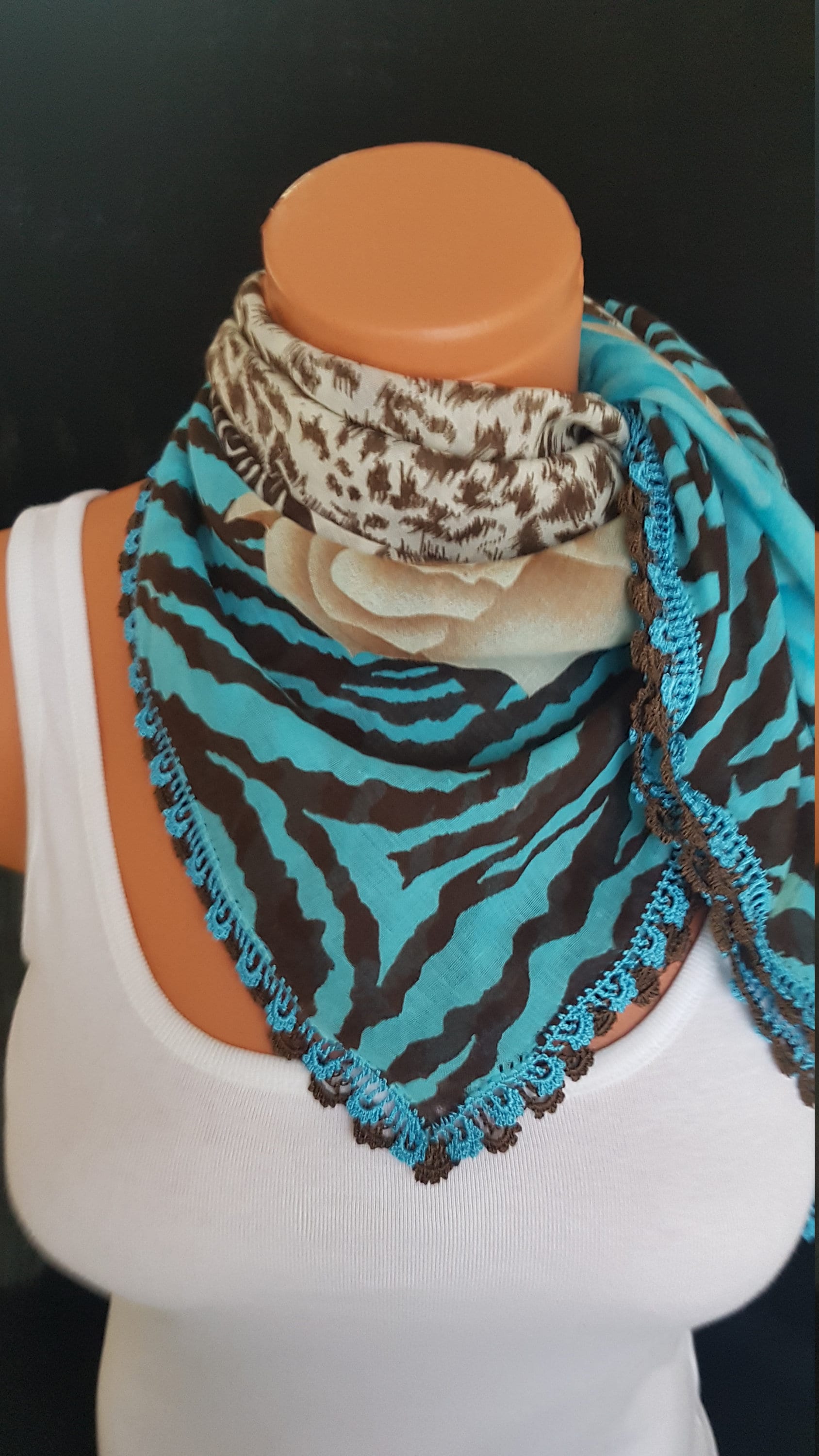 Colorful Scarf,scarf, Square Scarf, Wrap Scarf, Grey Scarf, Cream Scarf ...