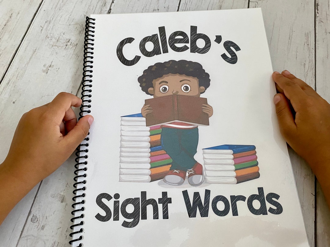 Sight Words Book Personalized Cover With Name Learning Toy Educational ...