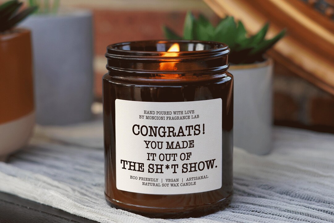 Congrats on Quitting Your Job Candle, Retirement Gift, Funny Retirement ...