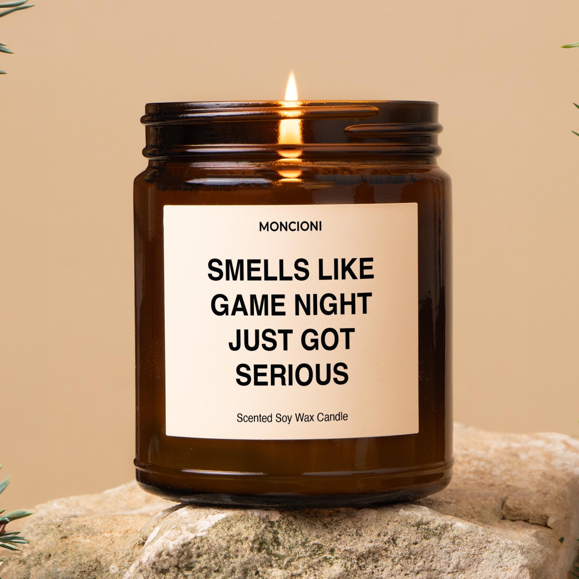 Smells Like Game Night Just Got Serious - Scented Soy Candle, Humorous ...