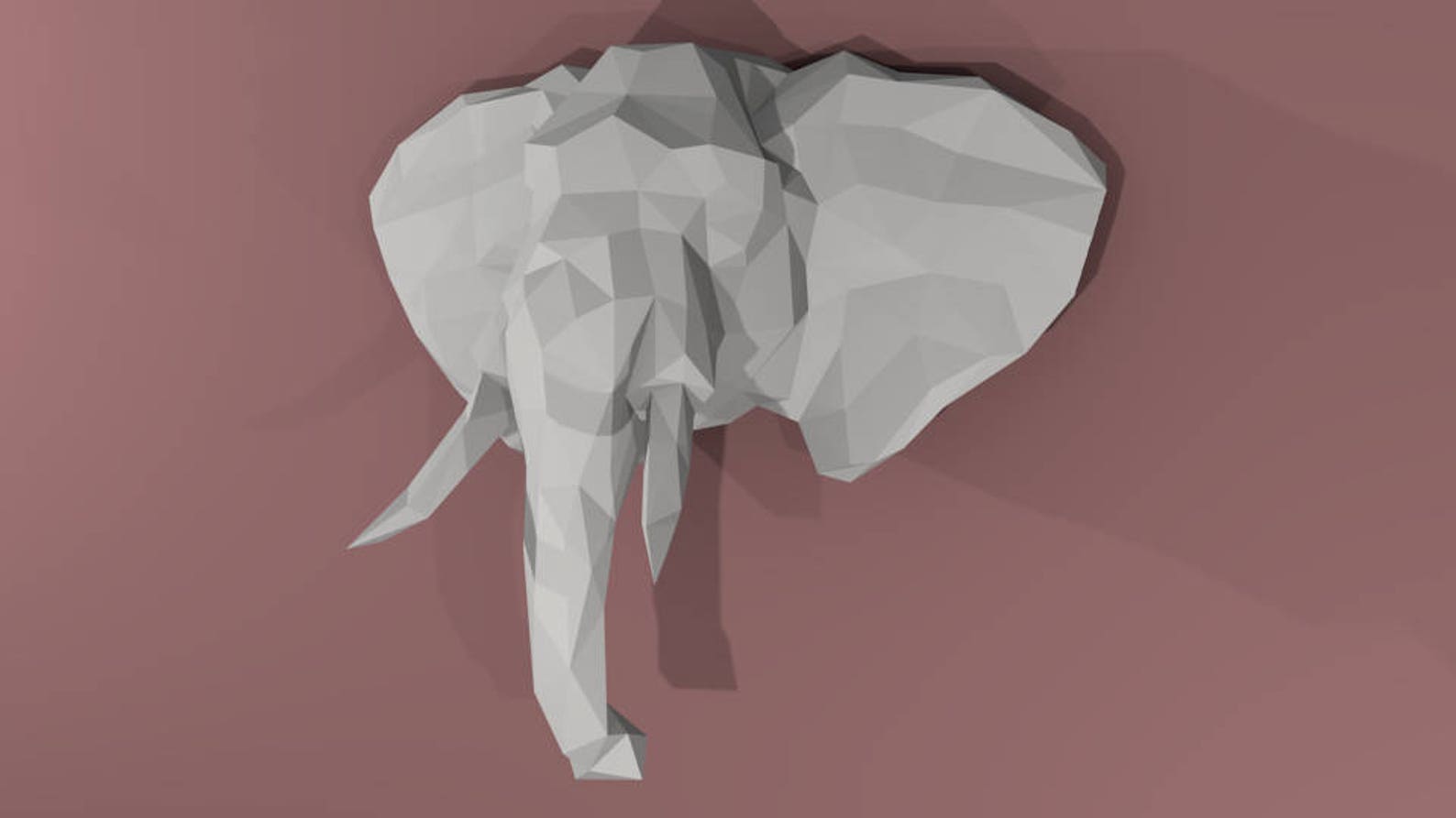 Trophée ELEPHANT en papier à monter soi-même // loisir créatif ...