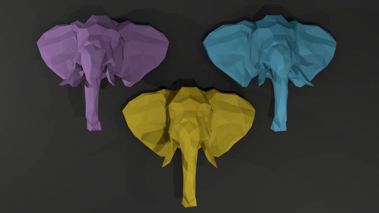Trophée ELEPHANT en papier à monter soi-même // loisir créatif ...