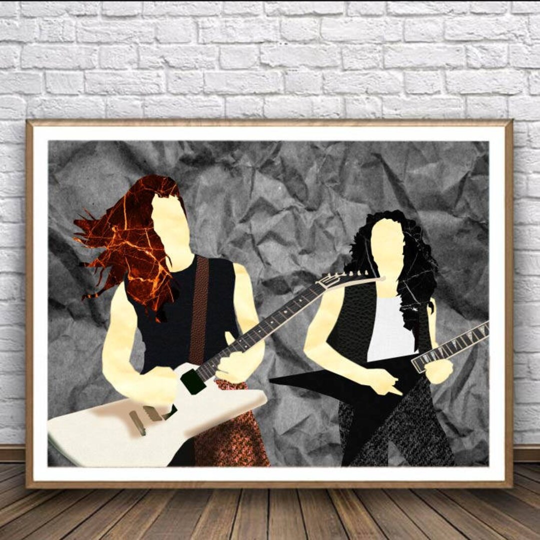 Metallica Print Digital Art Pop Art Rock N Roll Metal Music Poster Kill ...