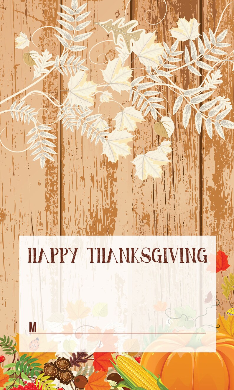 Thanksgiving Table Cards Sign, Print, Paper, Table Cards, Home Decor ...