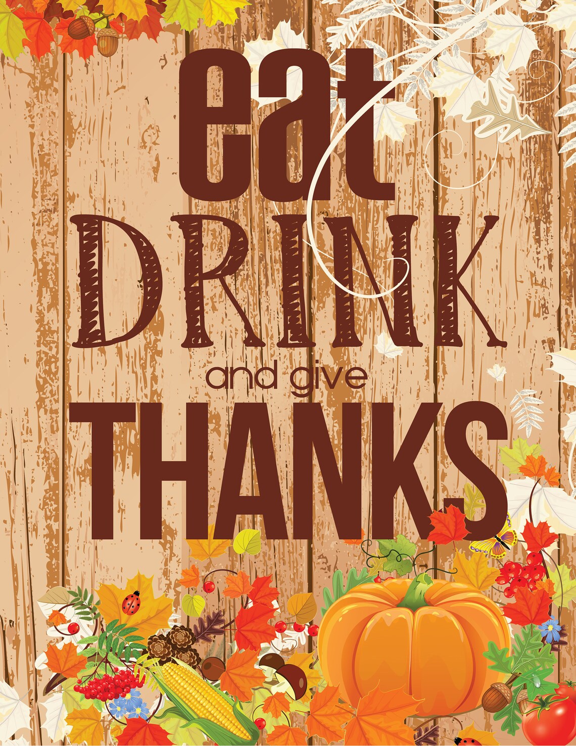 Thanksgiving Table Cards Sign, Print, Paper, Table Cards, Home Decor ...