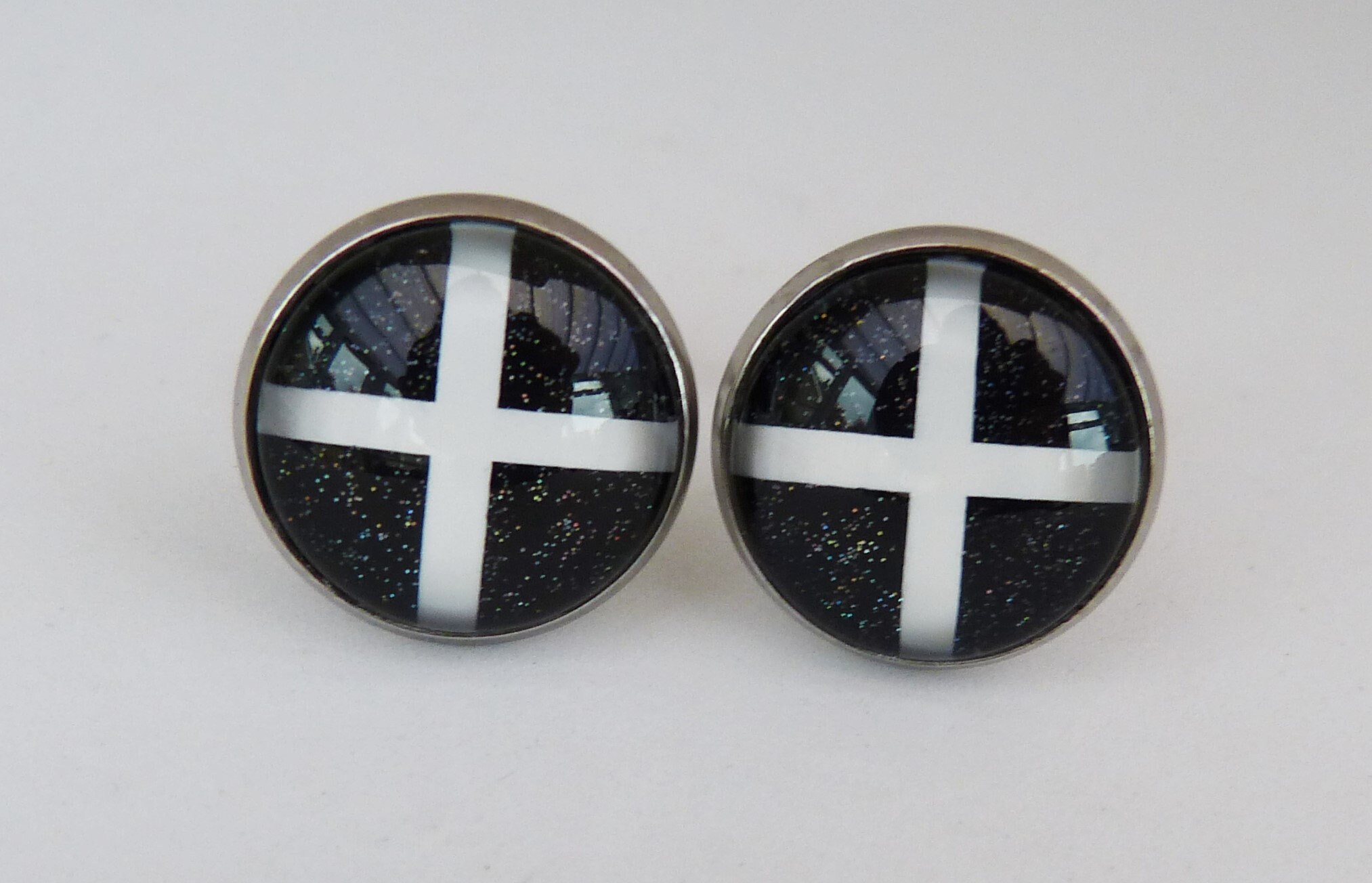Sparkly Cornish Flag Cuff Links Stainless Steel St - Etsy UK
