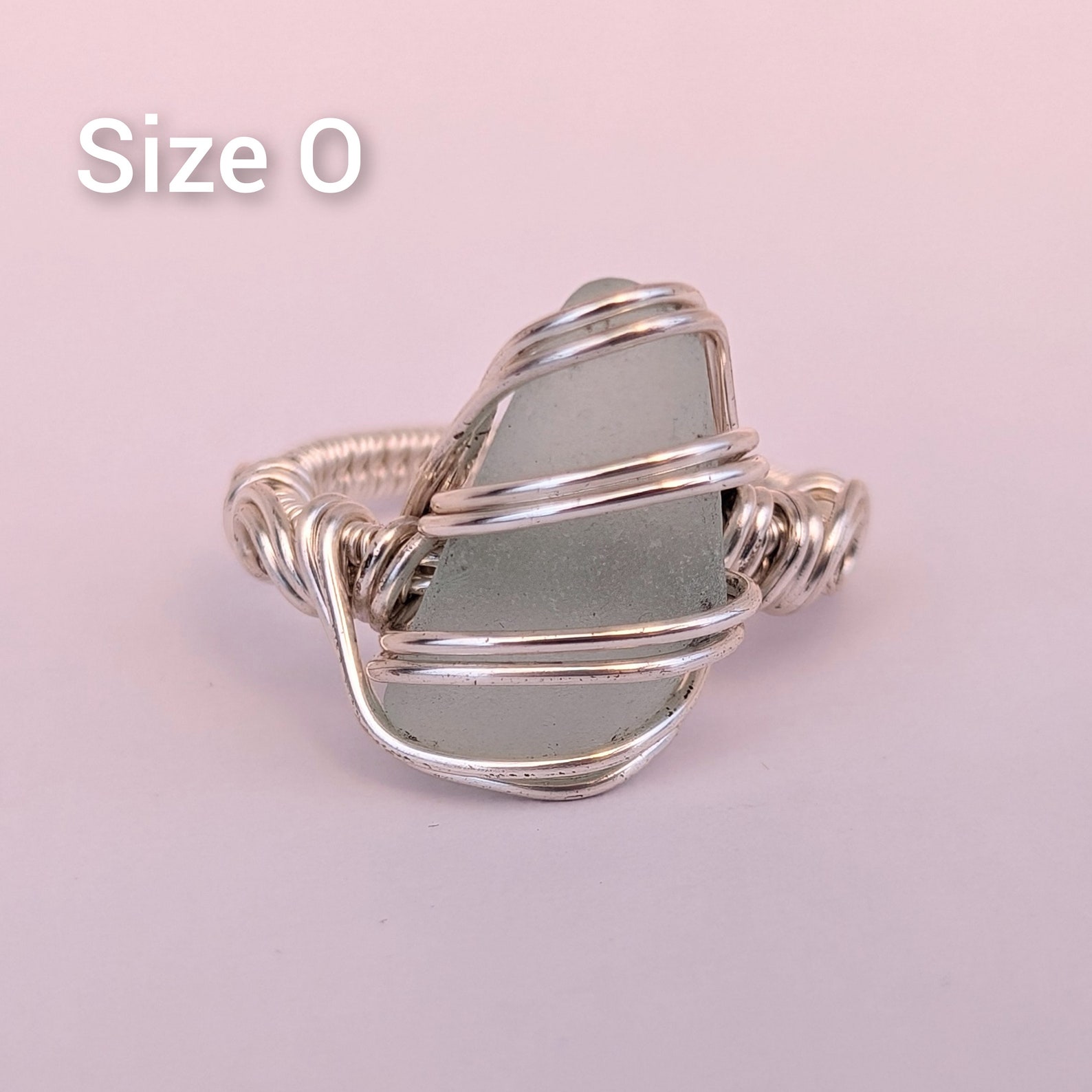 Cornish Sea Glass Ring - Various Sizes - Light Sea Foam Colour - Etsy