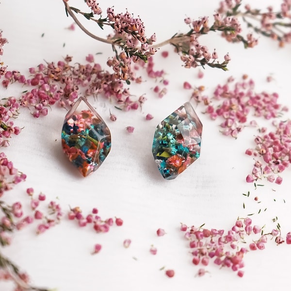 Resin Earrings - Etsy