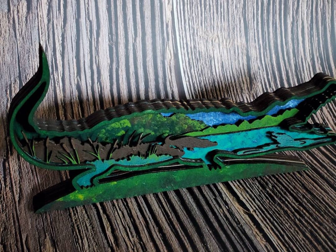 Layered Wood Alligator Art - Etsy
