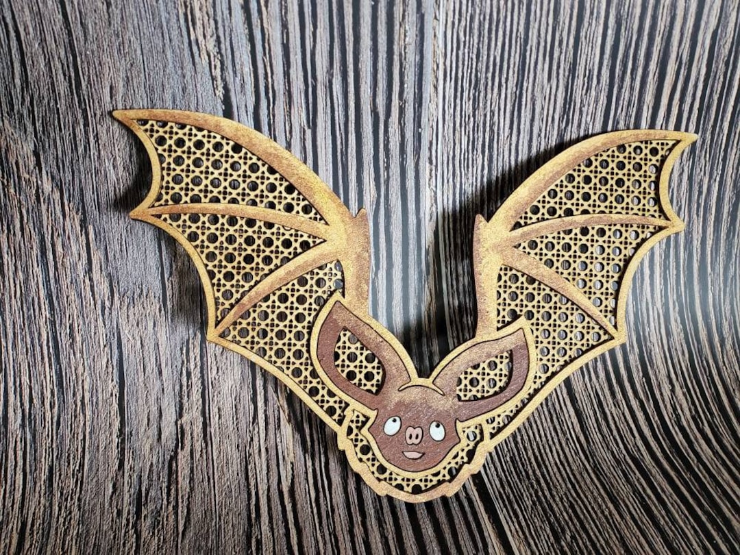 Wood Rattan Style Bat Art Piece - Etsy