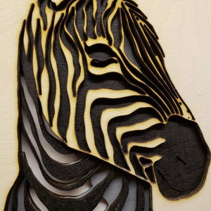 3D Layered Laser Cut Zebra Art Piece - Etsy