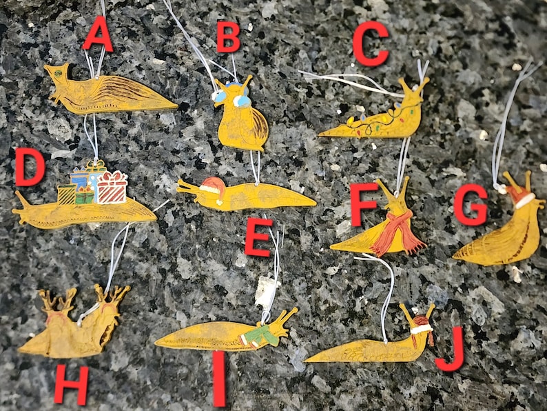 Banana Slug Christmas Ornaments - Etsy