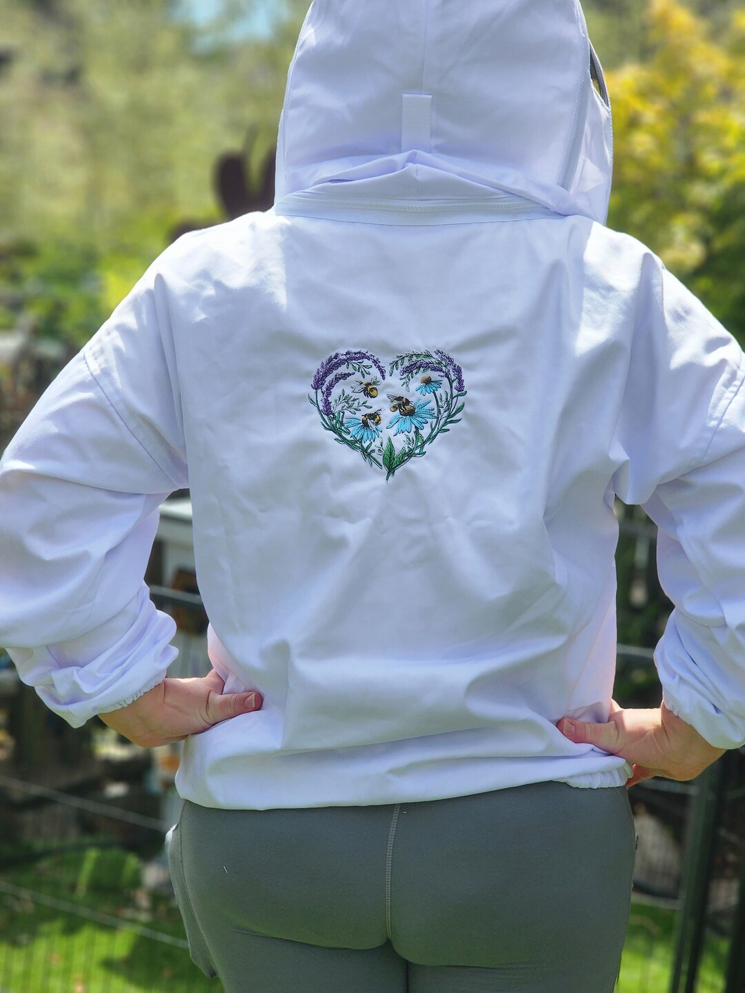 Honey Bee Heart Embroidered Bee Jacket - Etsy