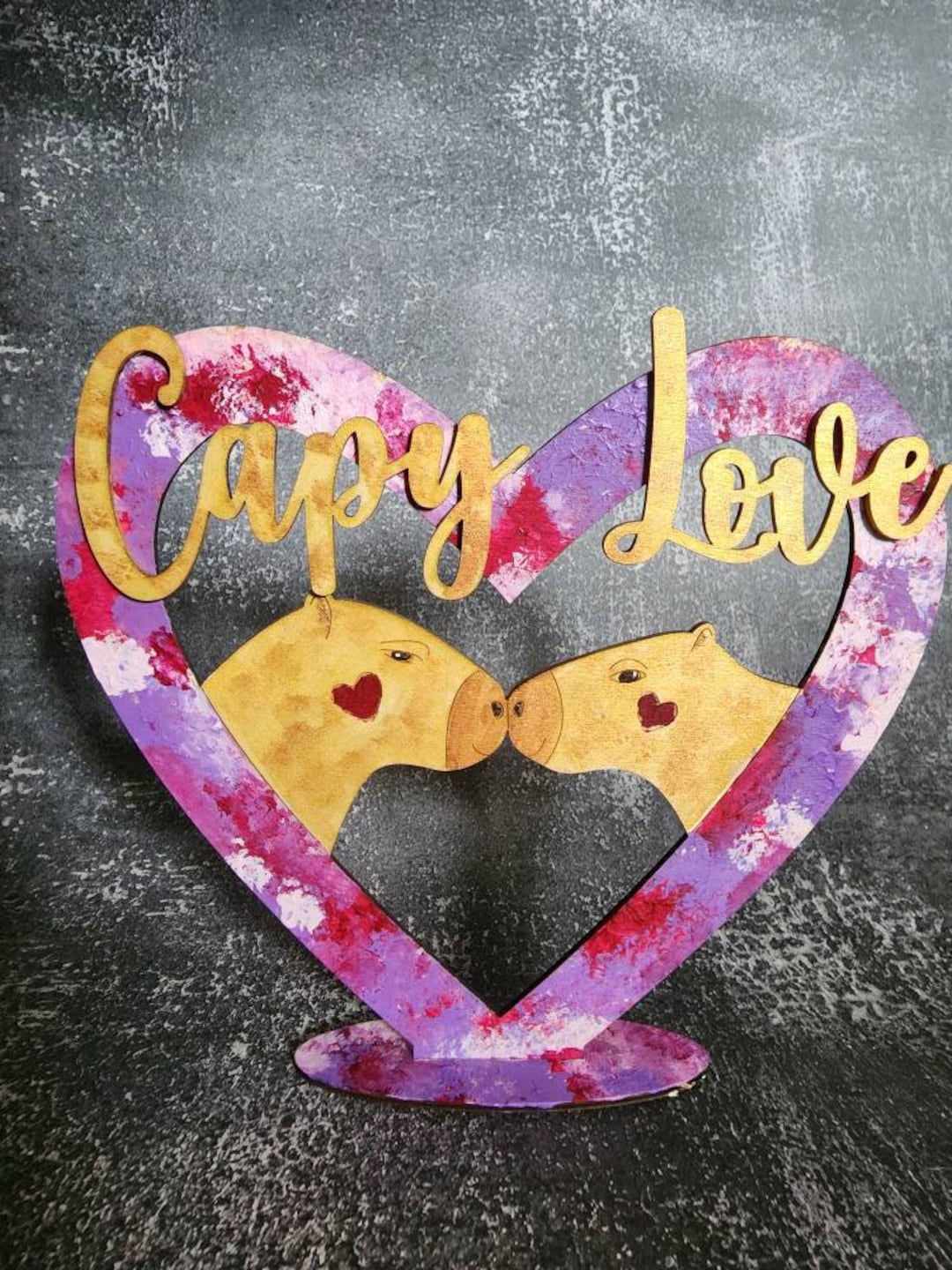 Capy Love Valentines Capybara Decor - Etsy