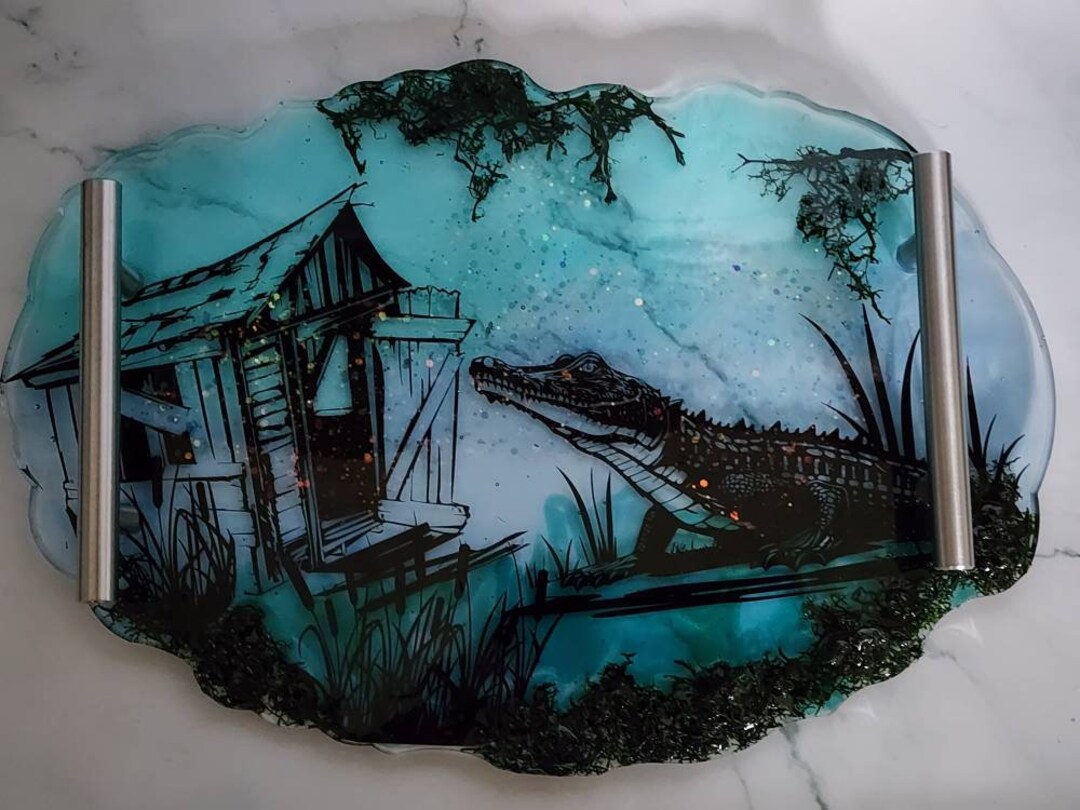 Mystic Bayou Night Resin Tray - Etsy