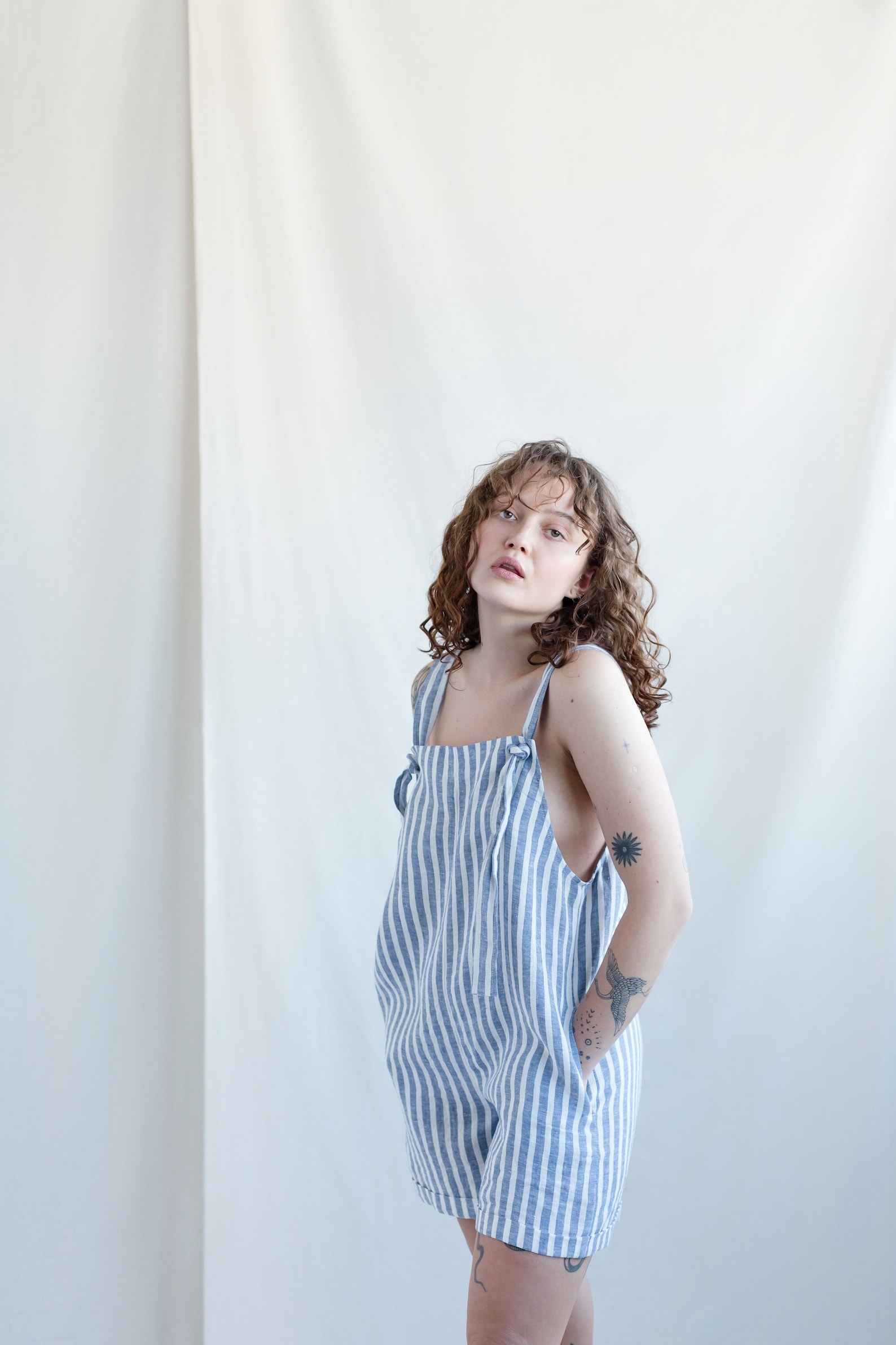 Striped Linen Loungewear Jumpsuit Playsuit Handmade by Maninthestudio ...